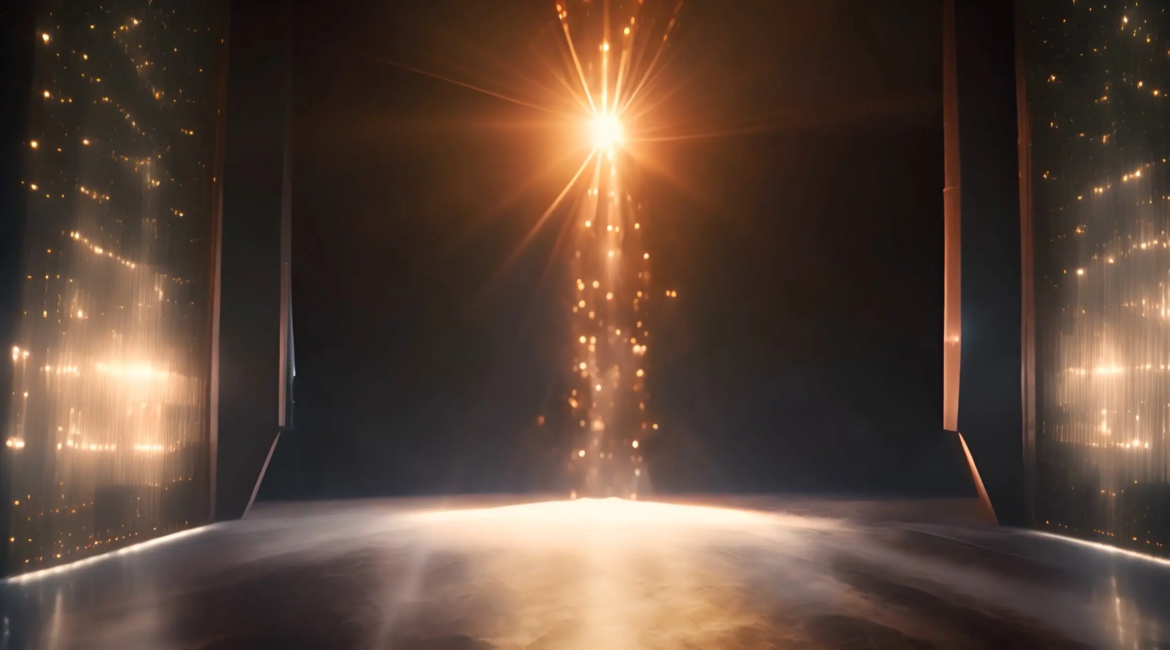 Radiant Light Flare With Particles Cinematic Backdrop | Videos